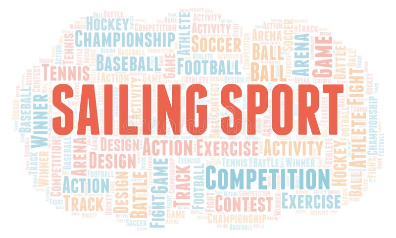 Sailing word cloud stock vector. Illustration of dinghy - 177816536