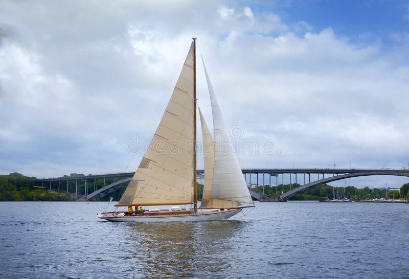 Sailing in Stockholm City stock photo. Image of people - 36666990