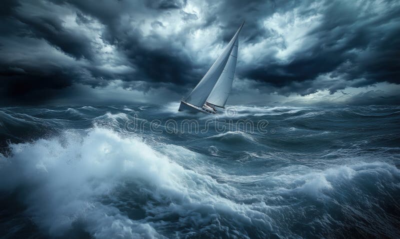 Rough Waters stock image. Image of crashing, waves, rocks - 105476697