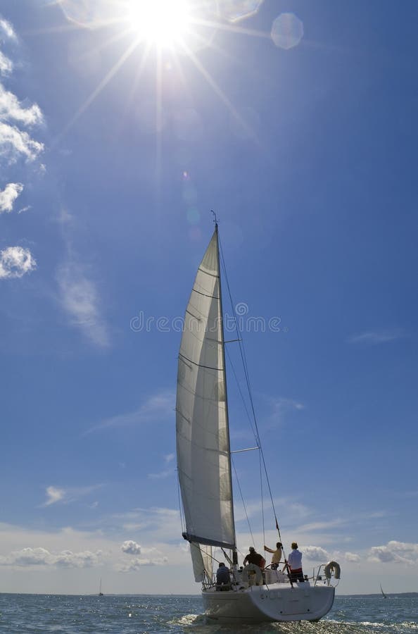 Sunny Sailing stock image. Image of cowes, race, fast - 3193899