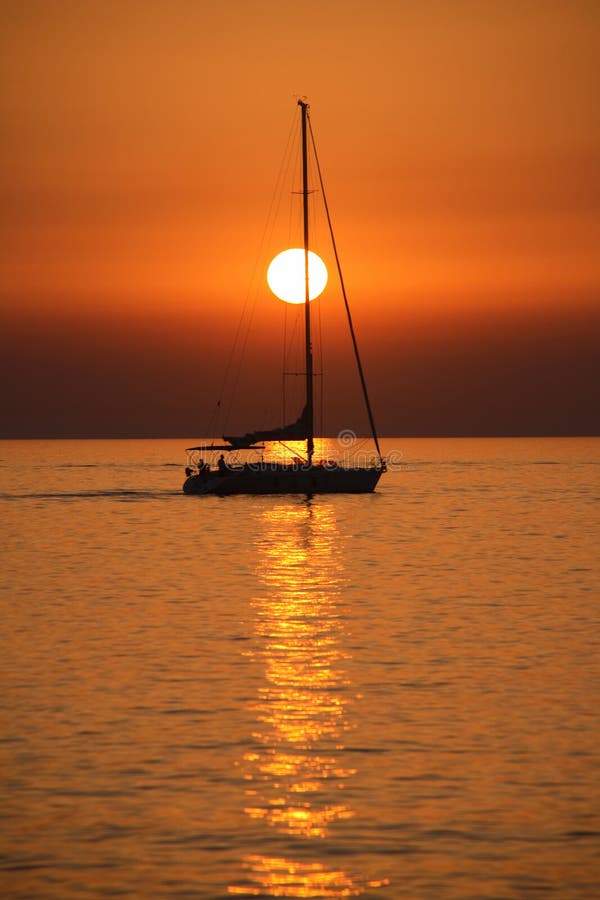 Sailing at sunset stock photo. Image of black, travel - 2904148