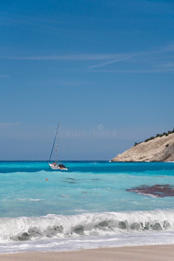 Sailing at the Tropical Beach Stock Image - Image of landscape, people ...