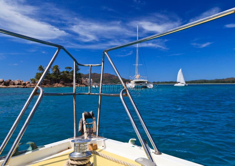 Sailing on tropical island stock image. Image of island - 27006599