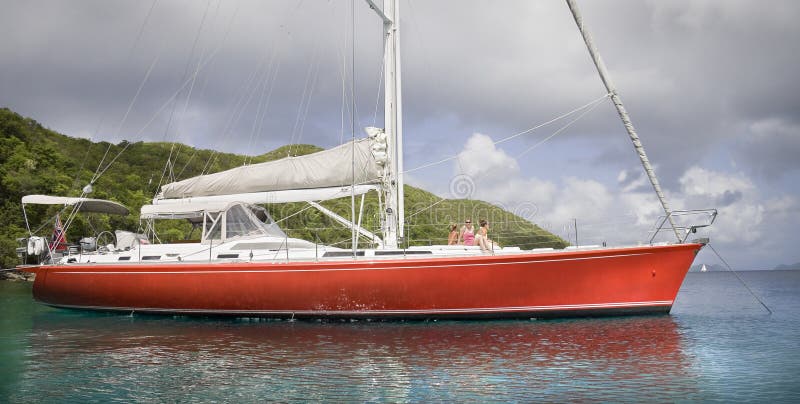 Sailing in the tropics stock photo. Image of flag, ocean - 12045606