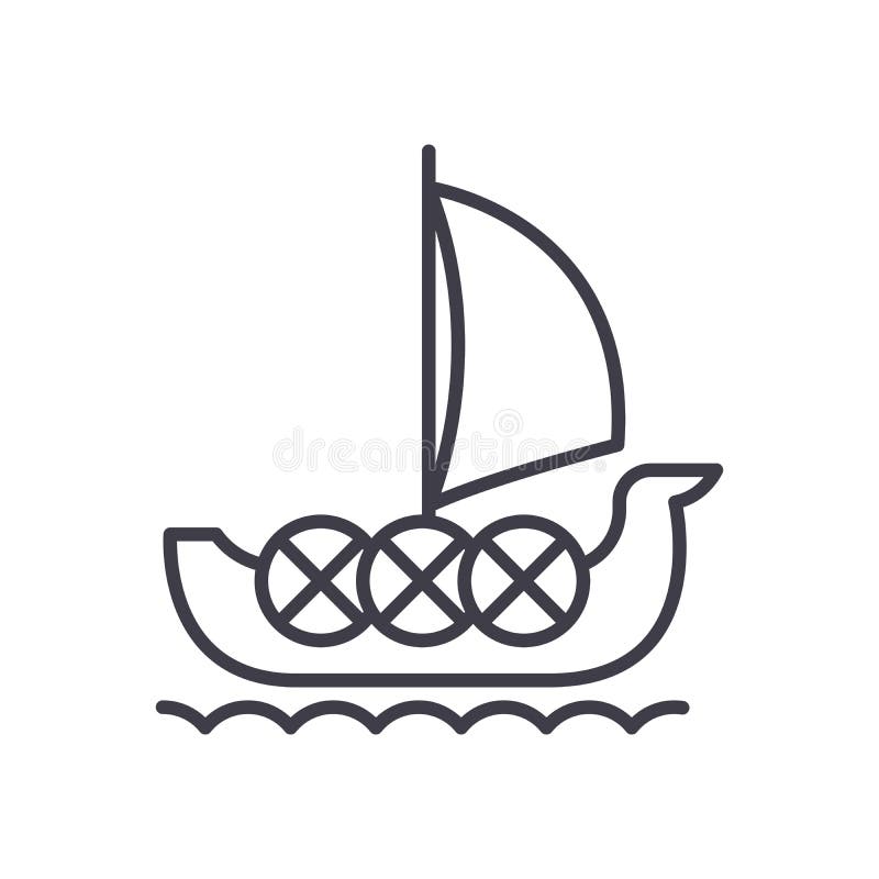 Sailing Vessel Black Icon Concept. Sailing Vessel Flat Vector Symbol ...