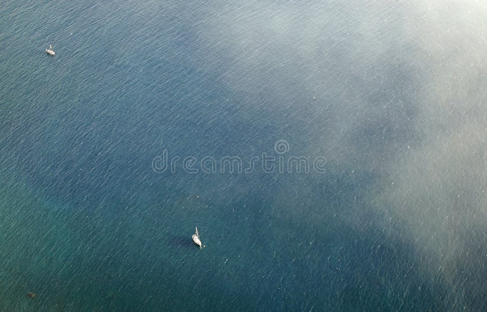 Sailing Vessel in the Deep Blue Ocean Stock Photo - Image of offshore ...