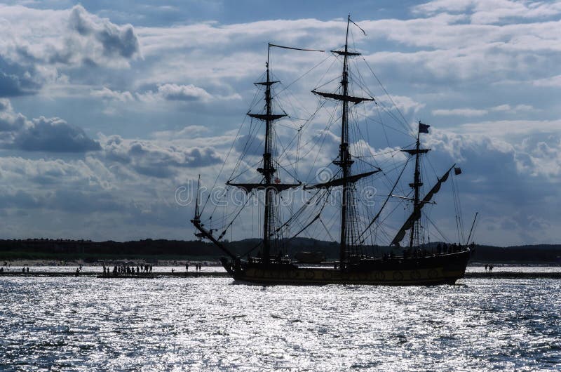 SAILING VESSEL stock image. Image of replica, seamanship - 106228143