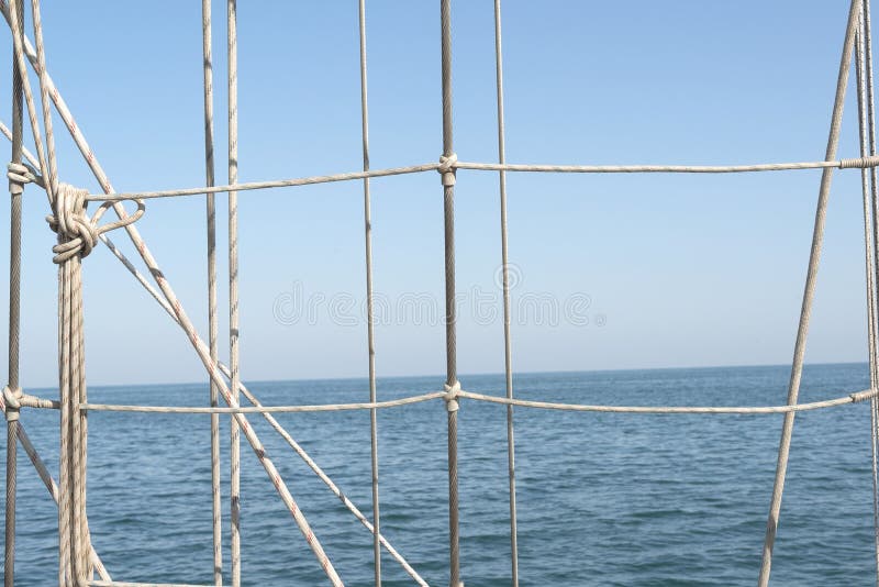 Sailing vessel ropes stock image. Image of cable, lines - 66006411