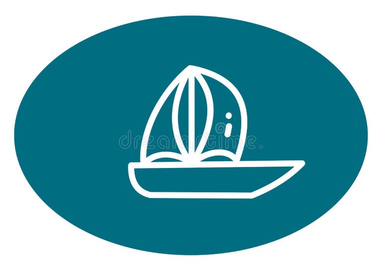 Sailing on wind, icon stock vector. Illustration of isolated - 261066380