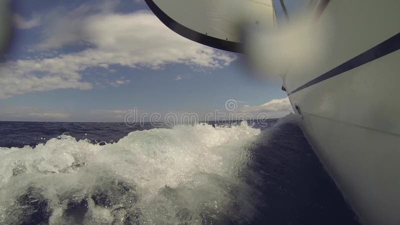 Sailing in the Wind through the Waves. Stock Footage - Video of race ...