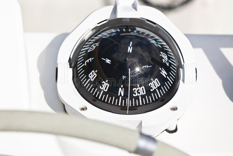 Sailing yacht compass stock photo. Image of nautical - 46381360