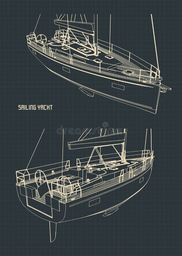 Sailboat Blueprint Stock Illustrations – 346 Sailboat Blueprint Stock ...