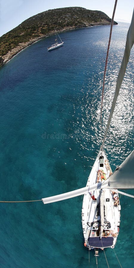 Sailing Yacht in the Mediterranean Sea Stock Photo - Image of race ...