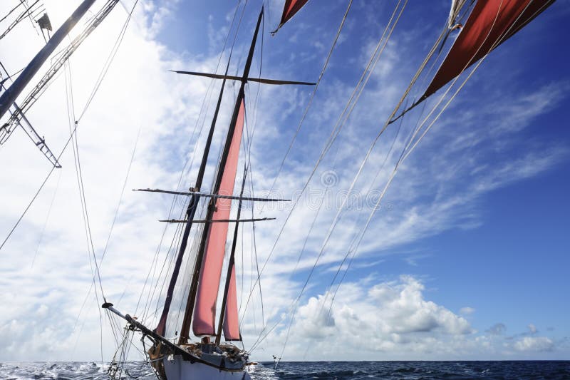 Sailing Yacht in the Open Ocean AI Generated Stock Illustration ...