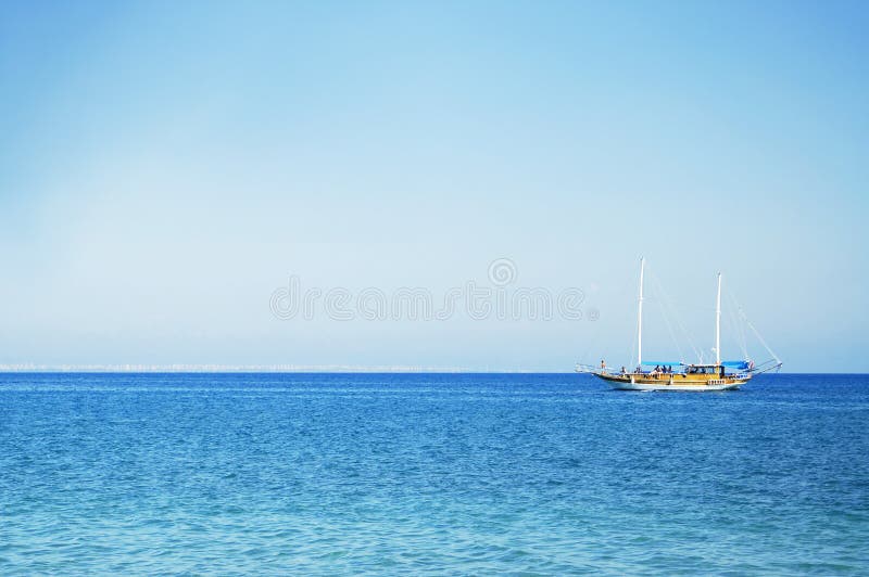 Sailing yacht in open sea stock photo. Image of sailing - 41062764