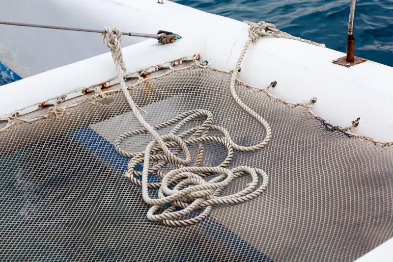 Sailing Yacht Rigging, Ropes Closeup. Stock Photo - Image of ropes ...