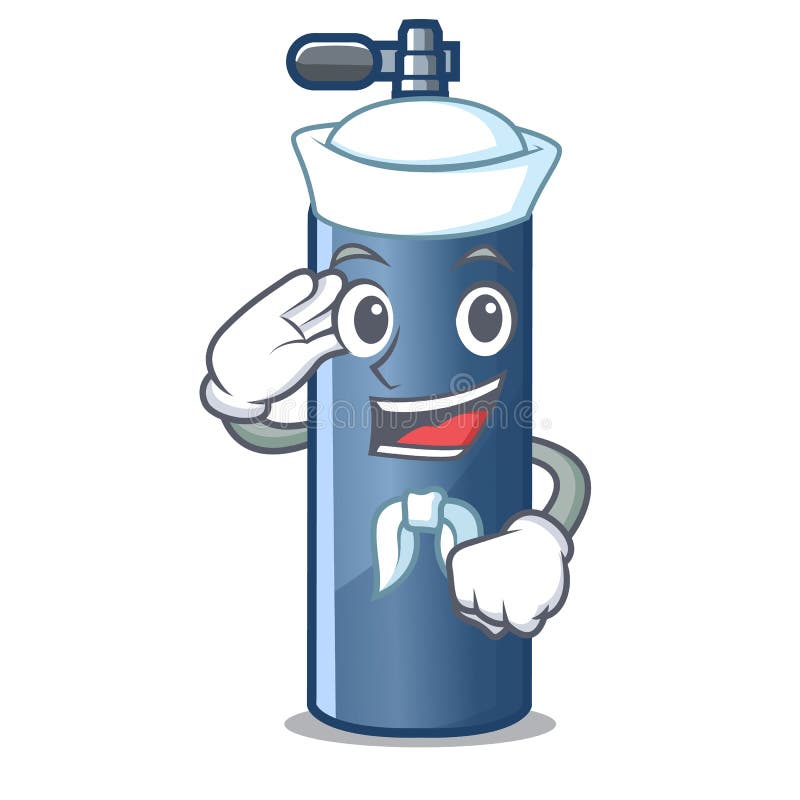 Sailor Air Tank Diving in Cartoon Shape Stock Vector - Illustration of ...
