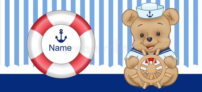 Sailor Bear Digital Clipart Vector Stock Vector - Illustration of ...