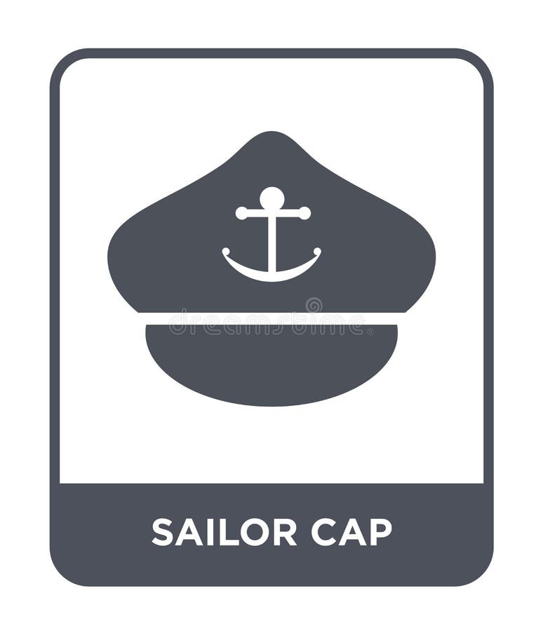 Sailor Hat Icon in Trendy Design Style. Sailor Hat Icon Isolated on ...
