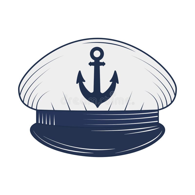 Sailor cap nautical icon stock vector. Illustration of profession ...