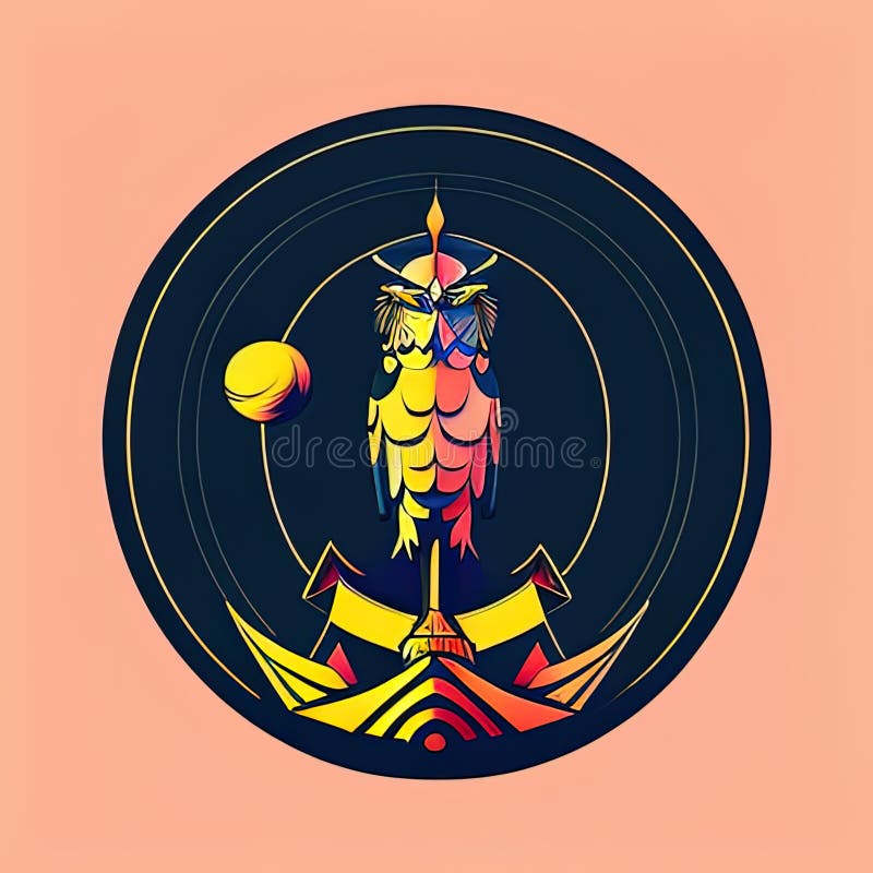 Sailor Design Style Logo Print. Generative AI. Stock Illustration ...