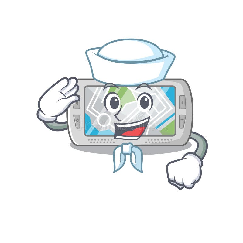 Sailor Global Positioning System in the Cartoon Stock Vector ...
