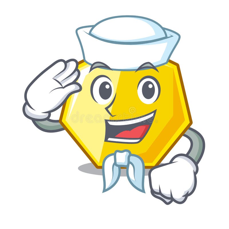 Sailor Heptagon in the a Cartoon Shape Stock Vector - Illustration of ...