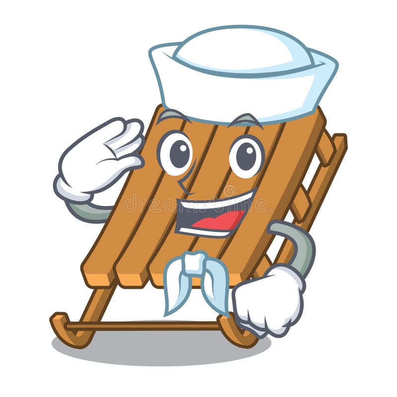 Sailor Ice Sled in the Mascot Shape Stock Vector - Illustration of ...