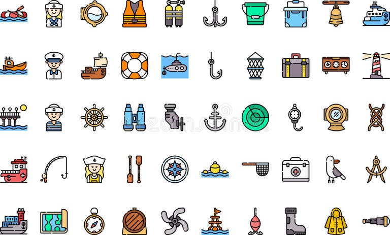 Sailor Icons High-Quality Vector Icons Collection with Editable Stroke ...