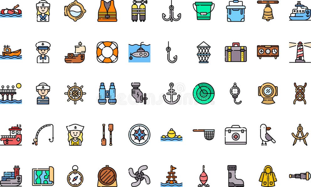 Sailor Icons High-Quality Vector Icons Collection with Editable Stroke ...