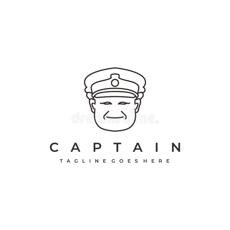 Sailor, Line Art Ship Captain Logo Design Vector Stock Vector ...