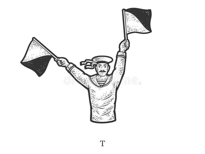 Flag Semaphore Letter P Sketch Vector Illustration Stock Vector ... Flag Semaphore Letter P Sketch Vector Illustration Stock Vector ...