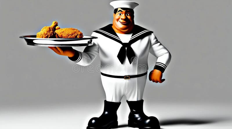 Sailor s Fast Food stock illustration. Illustration of chef - 349802899