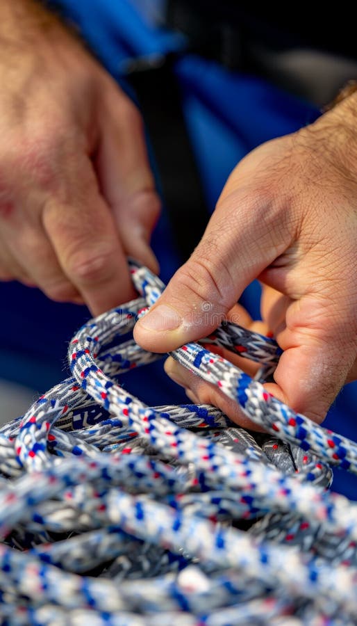 Sailor S Skilled Hands Adjust Ropes in Summer Olympic Sailing ...