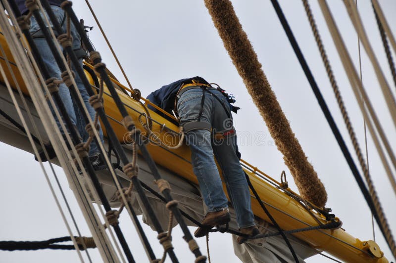 Sailor setting sail stock photo. Image of sailing, beaufort - 53862748