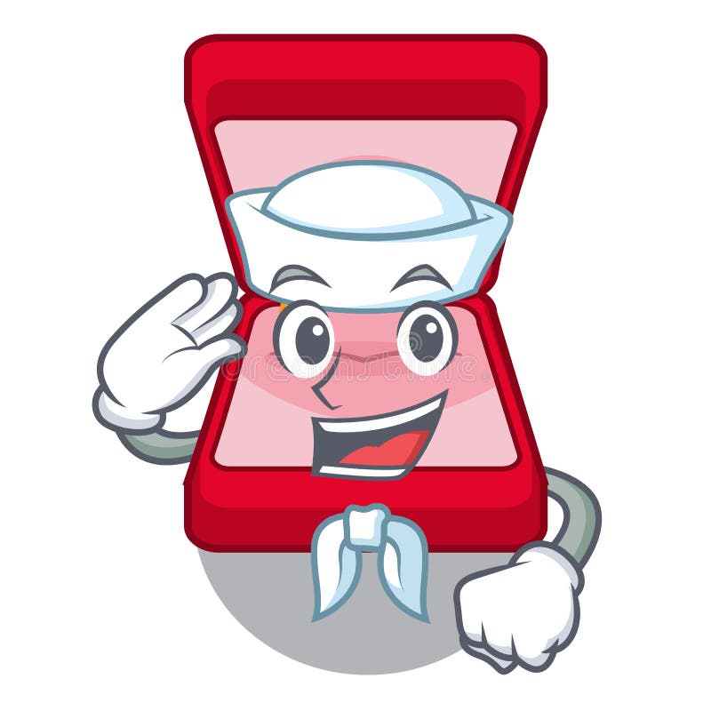 Sailor Wedding Ring Box in Cartoon Shape Stock Vector - Illustration of ...