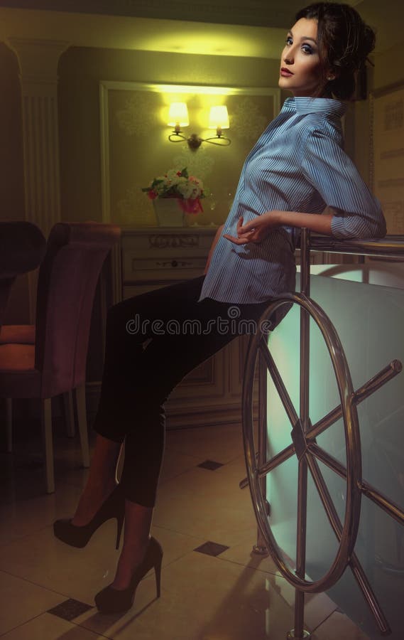 Sailor woman stock image. Image of fashion, ocean, closeup - 39954221