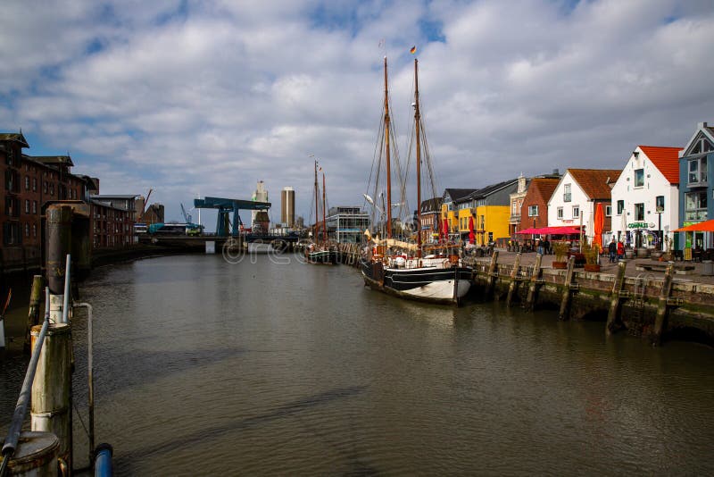 Sailors in the Husum Inland Port Stock Photo - Image of panorama ...