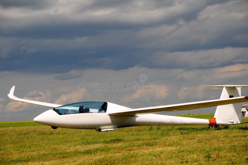 Grounded Glider stock image. Image of blue, glide, biplanes - 99929