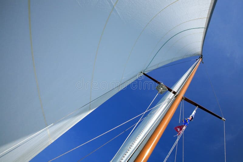 Wind in sails in sailboat stock photo. Image of blowing - 27718392