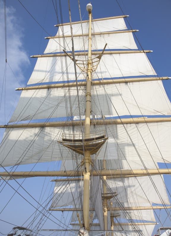 Sails and Mainmast stock photo. Image of passenger, sailboat - 14683564