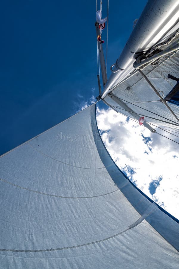 Sails of a Sailing Yacht in the Wind Stock Photo - Image of baltic ...