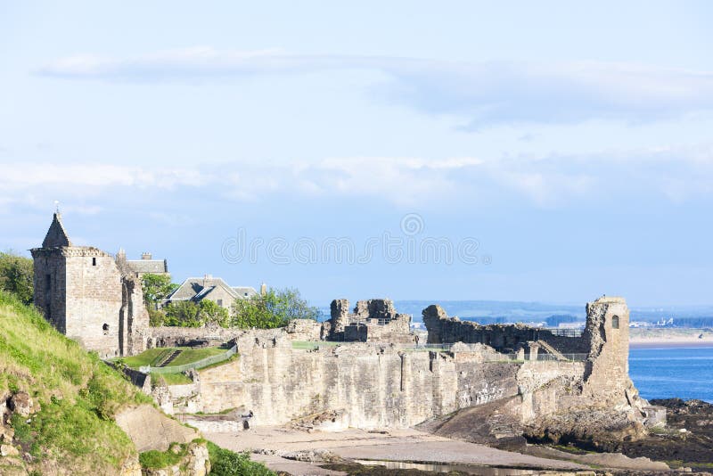 Saint Andrews Castle, Fife, Scotland Stock Photo - Image of ruins ...