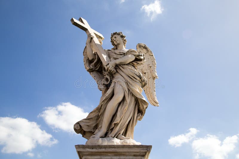 Saint Angel Bridge Sculpture Stock Photo - Image of rome, outside: 38061594