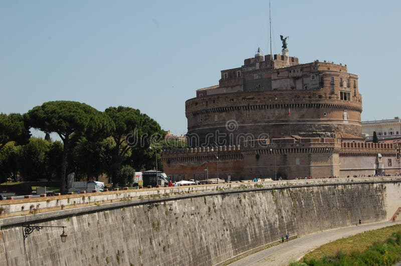 Saint Angel Castle, Rome, Italy Stock Image - Image of architecture ...