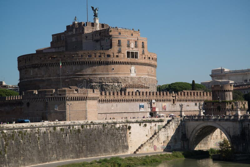 Saint Angel castle in Rome editorial stock photo. Image of fortress ...
