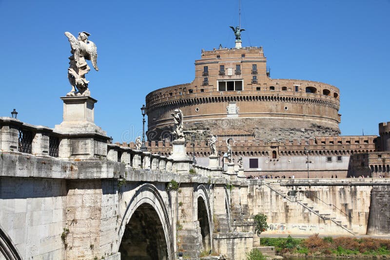 Saint Angel castle in Rome stock photo. Image of rome - 19349666