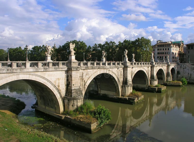Roman bridge in Rimini stock image. Image of italian, bridge - 4038915