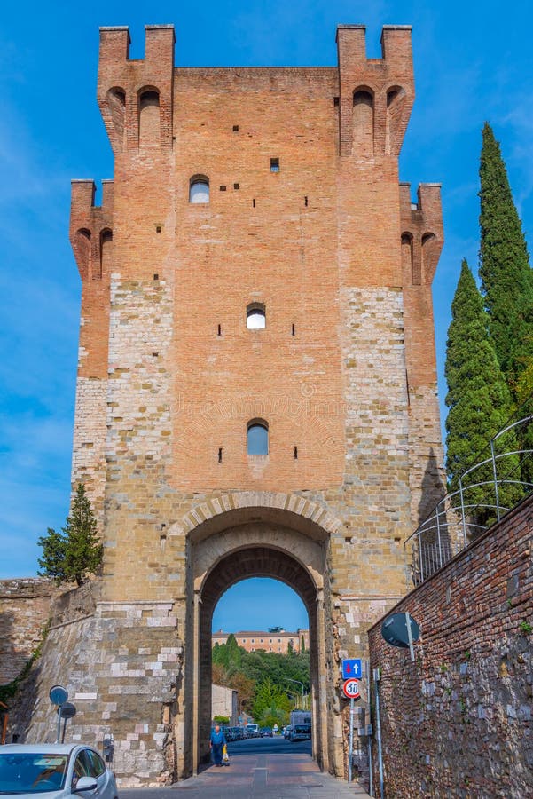 Saint Angelo Gate in Perugia, Italy Editorial Photo - Image of wall ...