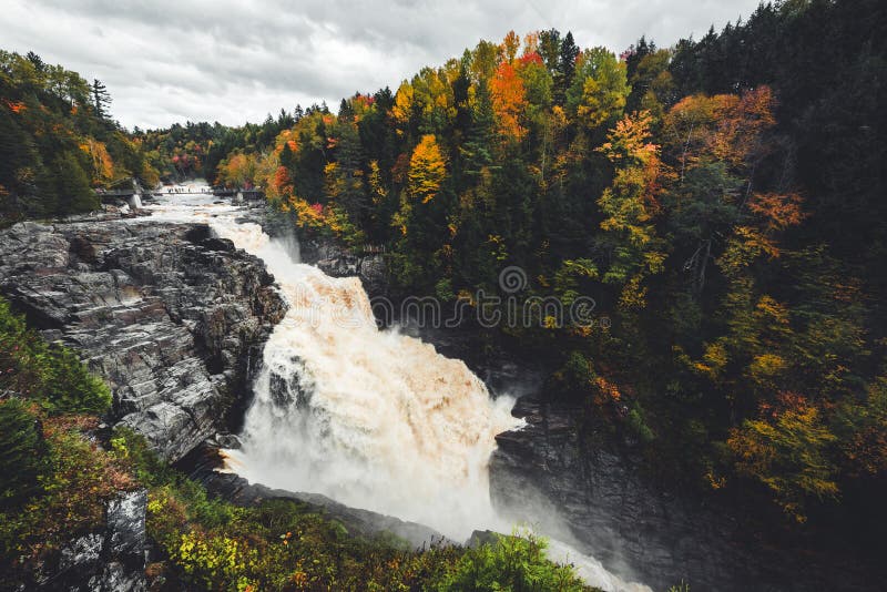 Saint Anne Canyon during Fall in Quebec Stock Photo - Image of park ...